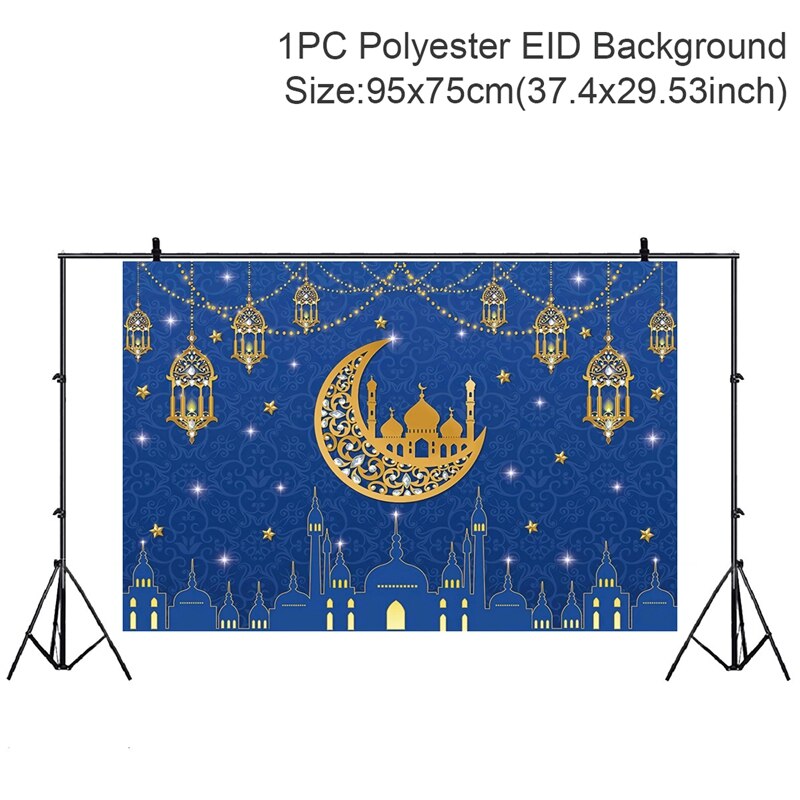 Eid Mubarak Photo Background Eid Moon Star Backdro... – Grandado