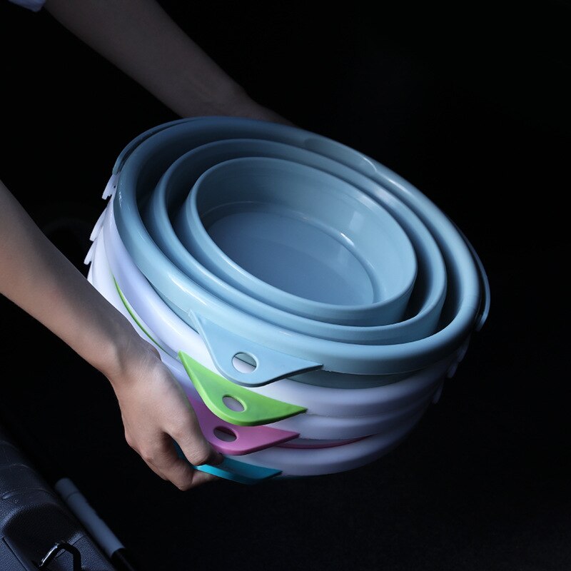 Portable folding barrels plastic bucket outdoor ca... – Grandado