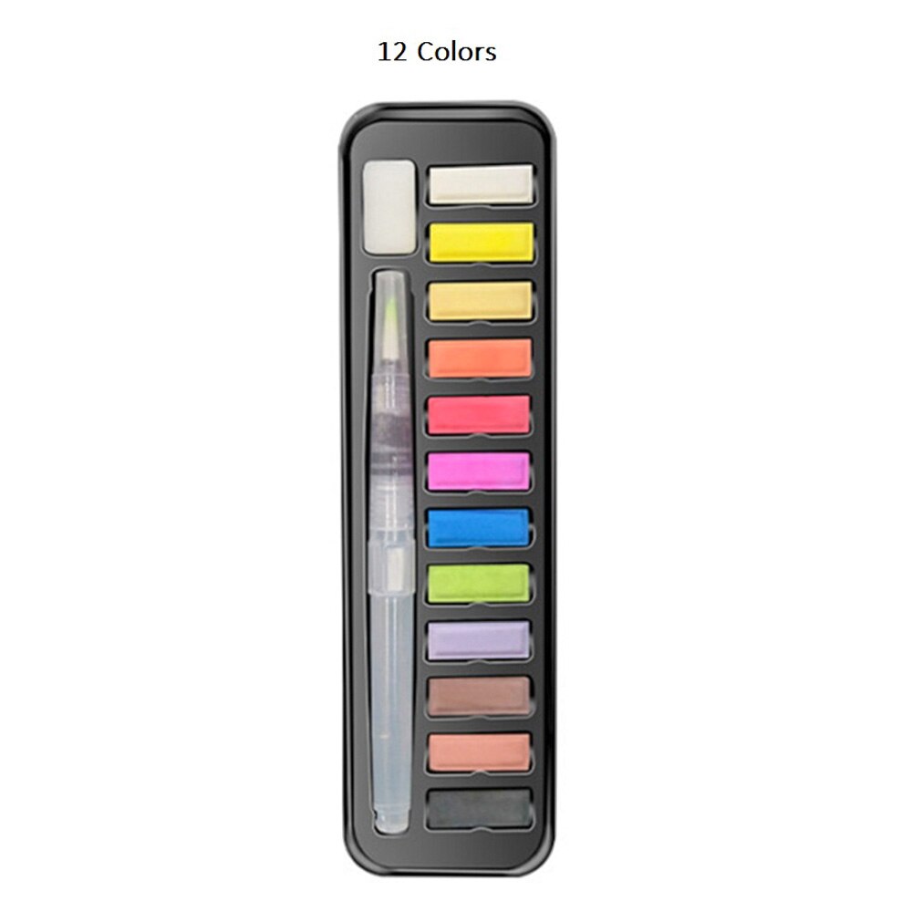 12 colors 18 colors 24 colors Solid watercolor bru... – Vicedeal