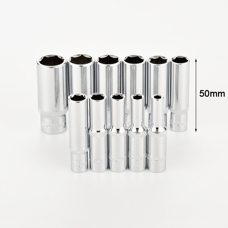 11pcs 1/4 Inch Hex Socket Set Long Drive Deep Sock... – Grandado