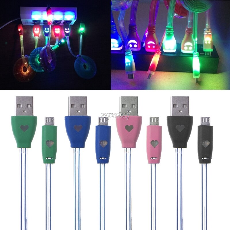 LED Colorful Light Glow Micro USB Data Sync Chargi... – Grandado