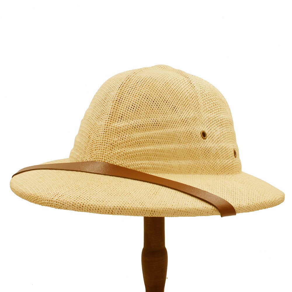 100% Toquilla Straw Helmet Pith Sun Hats Summer Me... – Grandado