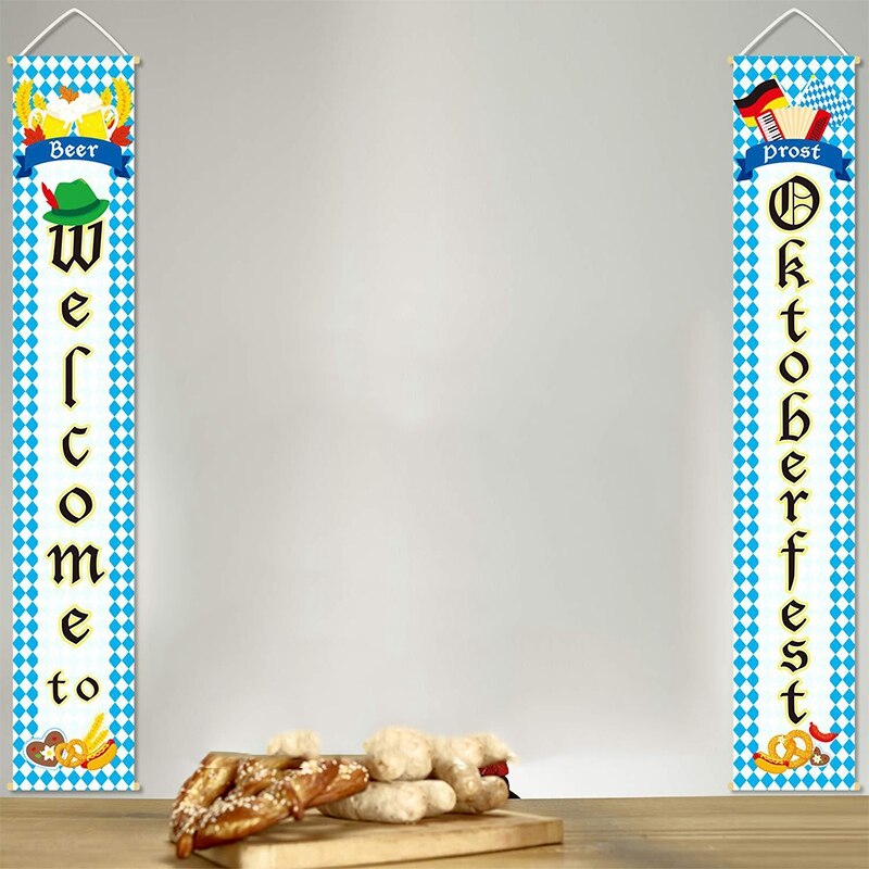 German Oktoberfest Banner Hanging Flag Bavarian Be... – Grandado