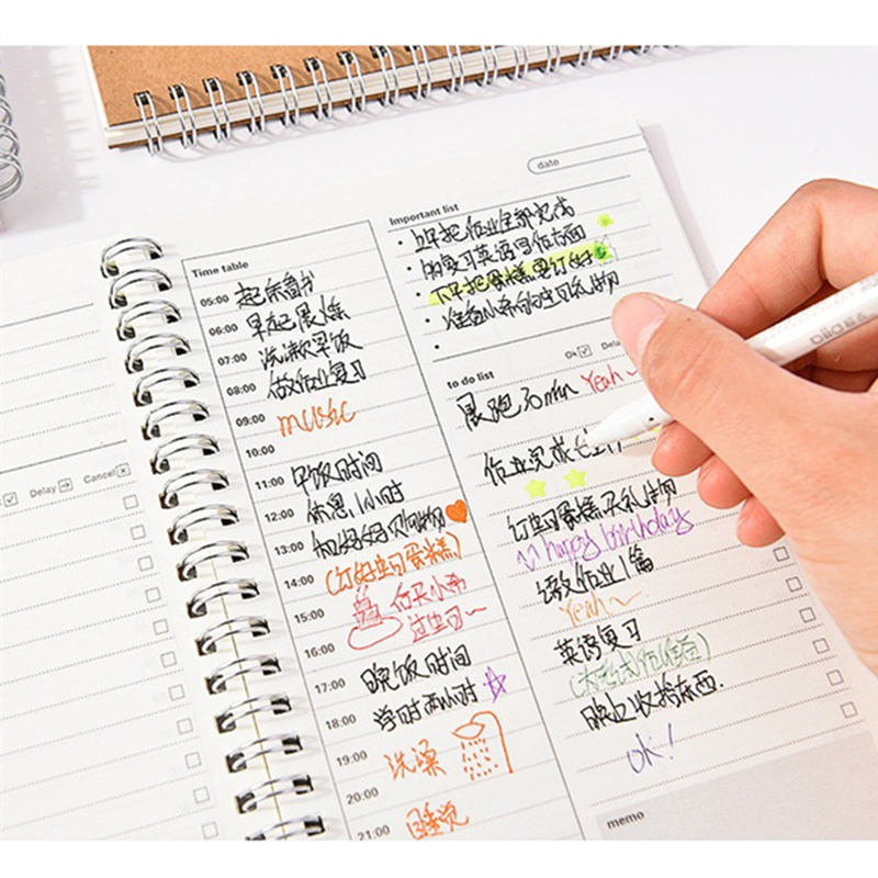 A5 Kraft Paper Spiral Notebook Agendas Diary Weekl... – Grandado