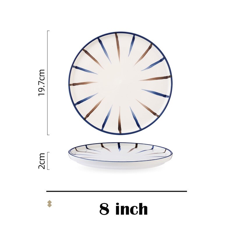 1pcs 8/10inch Solid Color Dinner Plate Nordic Cera... – Grandado