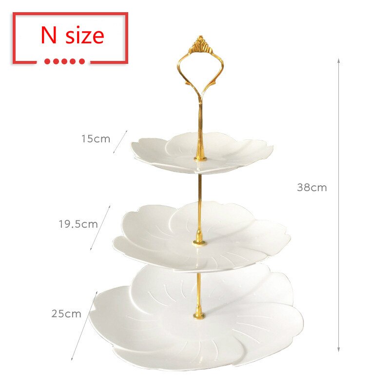 European three-story two-story fruit plate dry tra... – Grandado