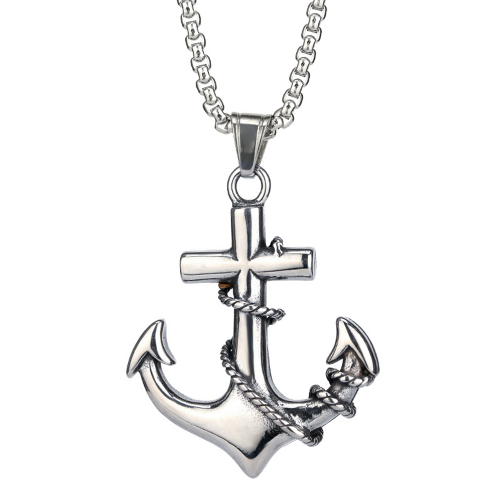 Dckazz Titanium Steel Chain Ship Anchor Cross Neck... – Vicedeal