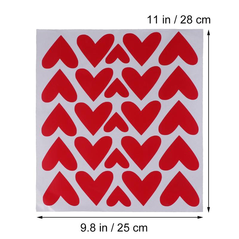 25 Pcs Love Heart Stickers PVC Self-Adhesive Roman... – Grandado