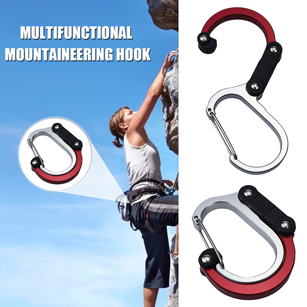 D-ring Backpack Carabiner Outdoor Camping Rotating... – Grandado