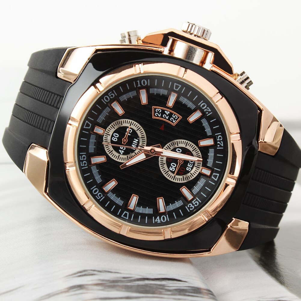 Mens Watches Business Gentleman Men Silicone Strap... – Vicedeal