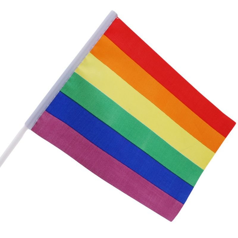 14x20cm Rectangle Cross Stripes Rainbow Gay Pride ... – Grandado