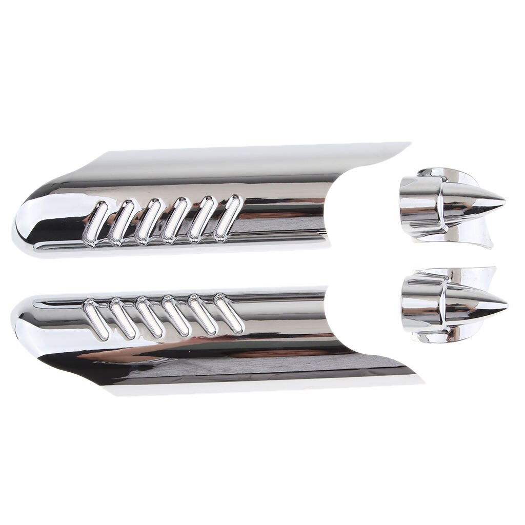 Chrome Front Fork Lower Leg Deflectors Shields - F... – Vicedeal