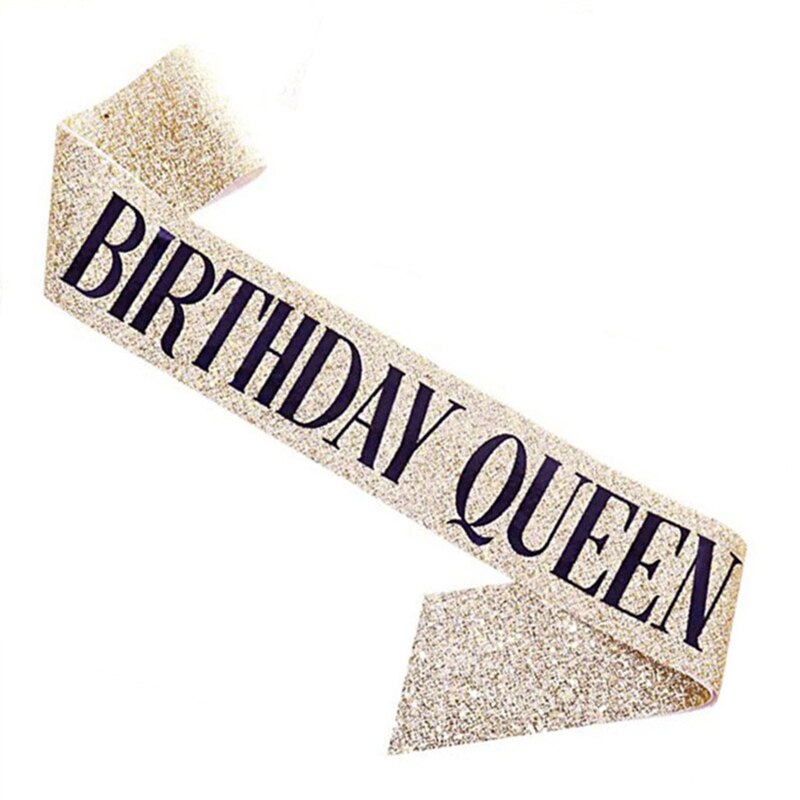 Pink Silver Gold Birthday Shoulder Strap Queen Bir... – Vicedeal