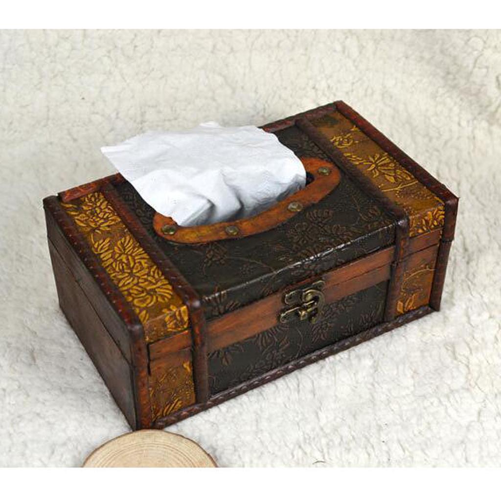 Retro Wooden Case Box Napkin Tissue Holder Shabby ... – Grandado
