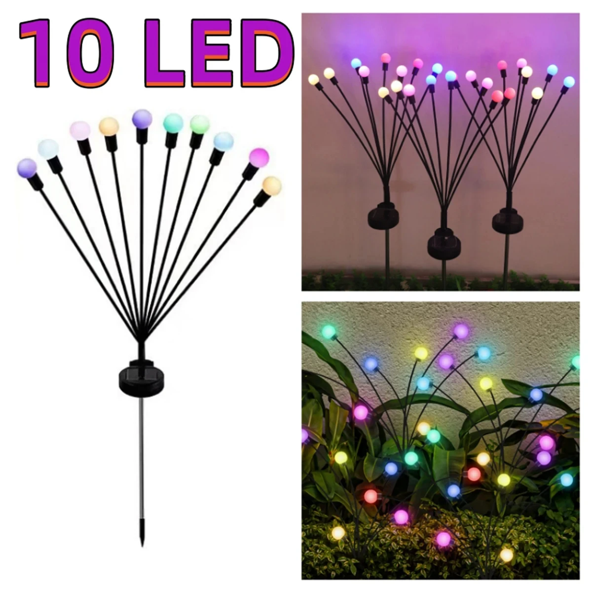 Solar Garden Firefly Lights Outdoor Waterproof Sta... – Vicedeal