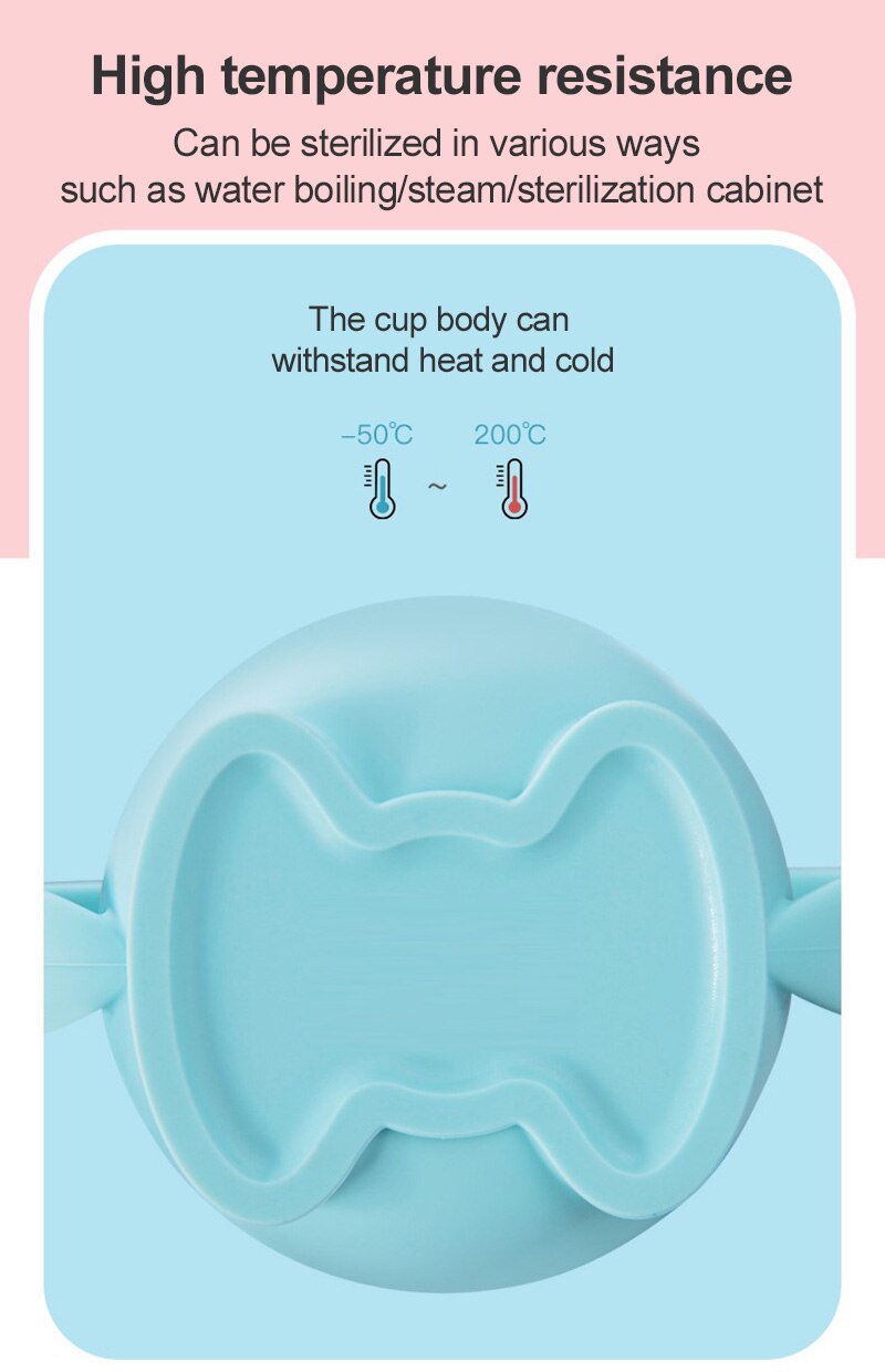 Solid Baby Silicone Sippy Cups Feeding Cups Baby L... – Grandado