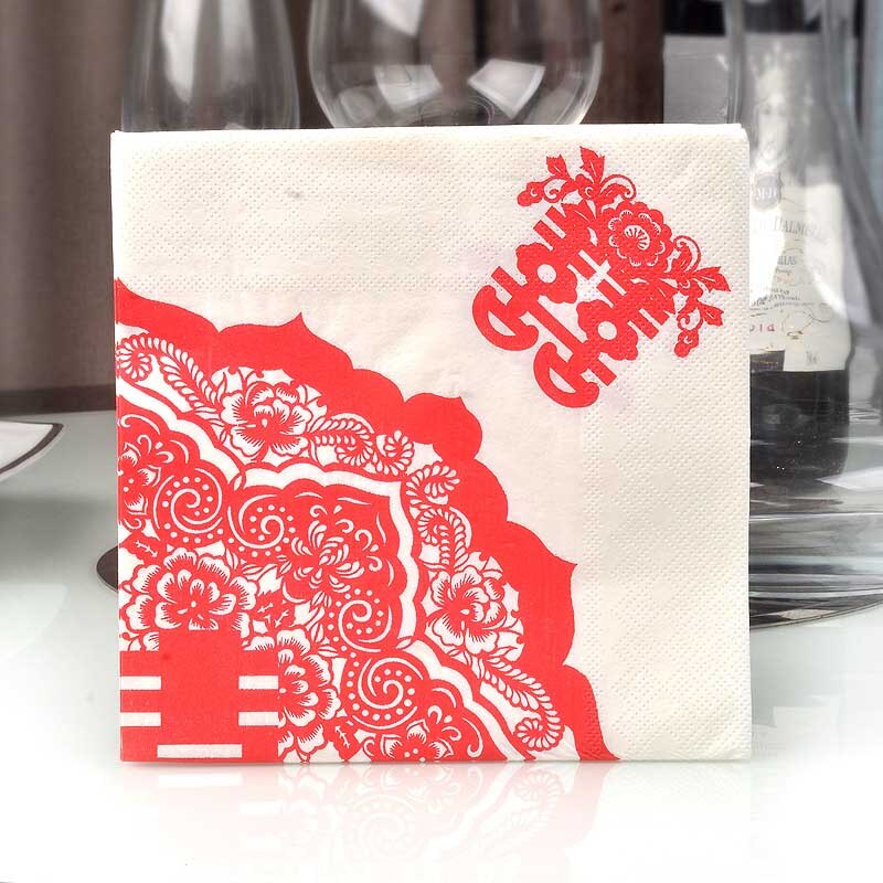 3 förpackningar med färgtryckt servettpapper skure... – Grandado