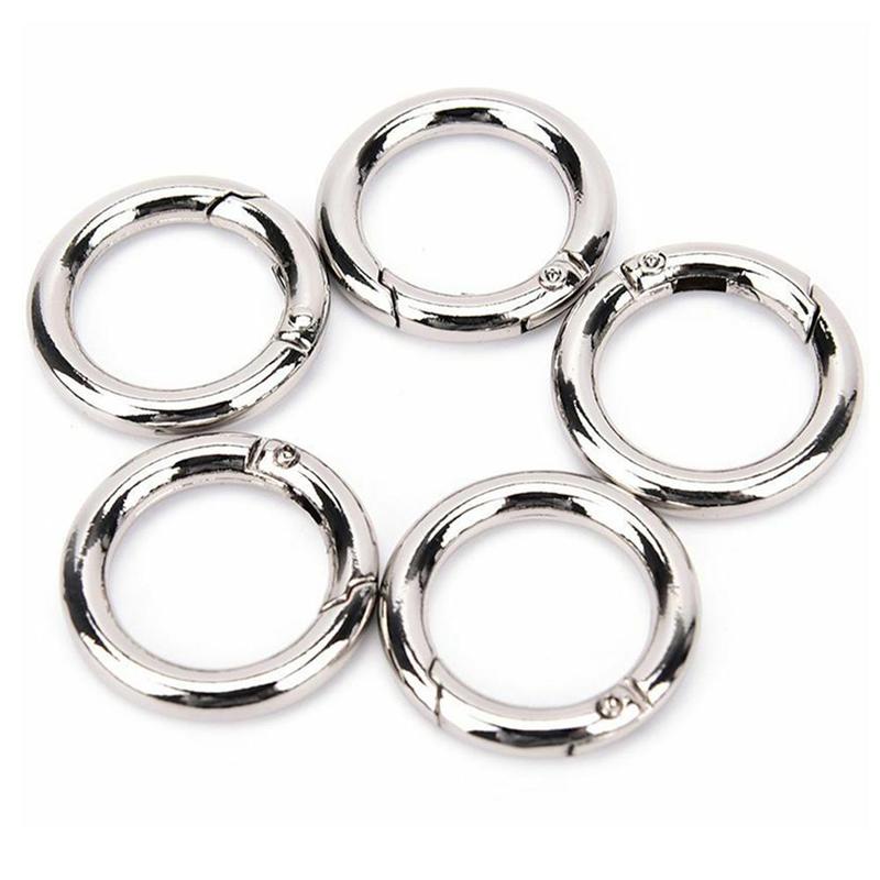 6 stk runde karabinhage fjeder snap nøglering krog... – Grandado