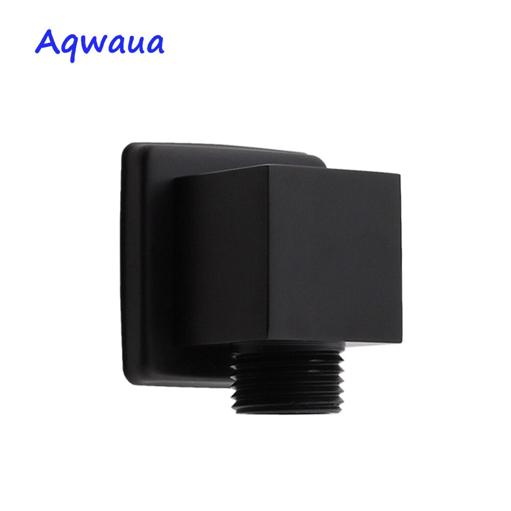 Aqwaua Black Chrome Shower Hose Connector Square A... – Vicedeal