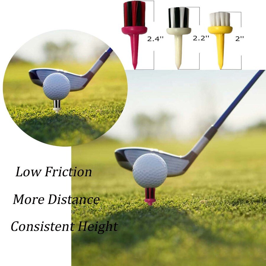 3 Pc Unbreakable Golf Brush Tees Plastic 2.0 2.2 2... – Vicedeal