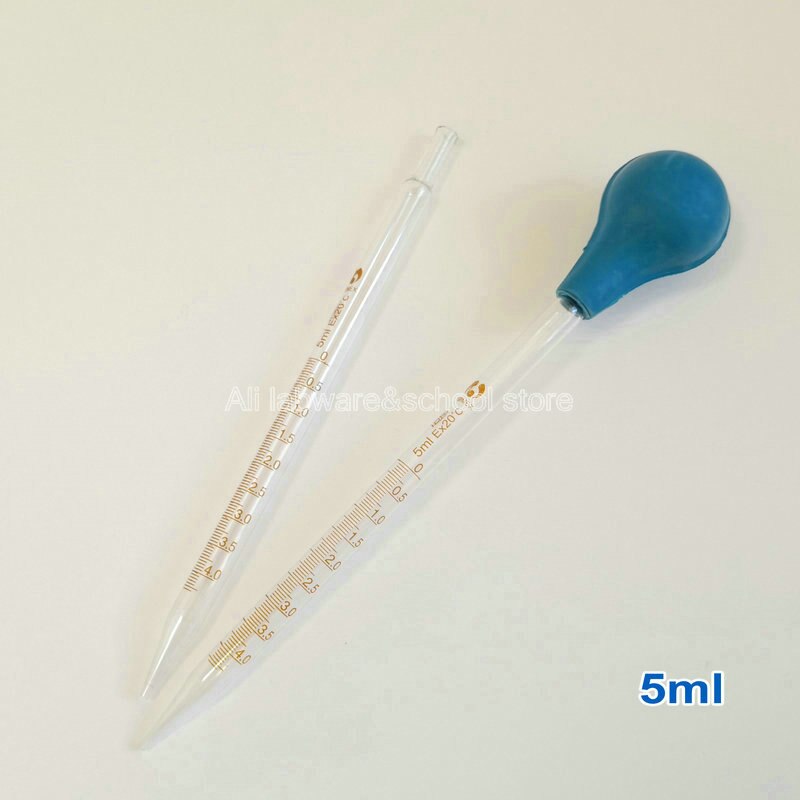 5ml und 10ml Labor Glas Absolvierte Pipette Pipett... – Vicedeal