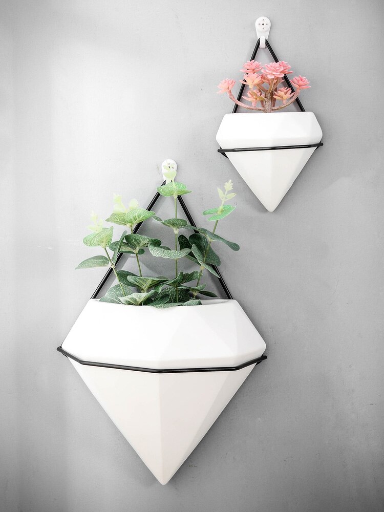 Wall-mounted flower pot wall-mounted green dill in... – Grandado