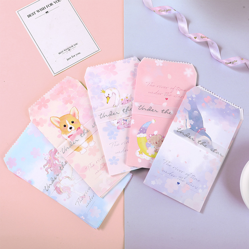 20PCS/Lot Colored Envelopes Sets Cute Flower Paper... – Grandado