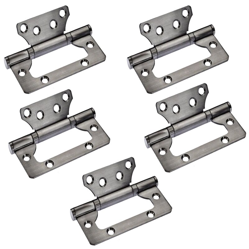 5 pcs Elite Hinge Steel 10 cm Satin Non-Directiona... – Grandado