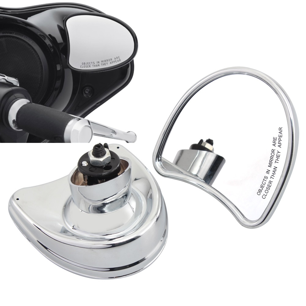 Motorcycle Chrome Batwing Kuip Mount Spiegels Side... – Grandado