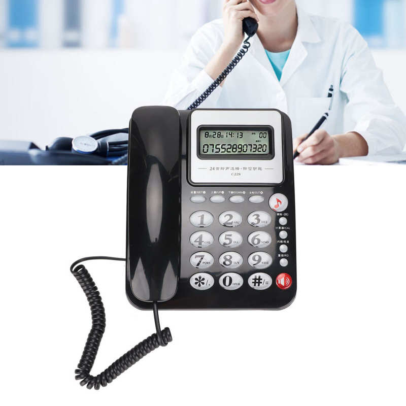 C228 Desktop Corded Telephone Home Office Fixed Ph... – Vicedeal