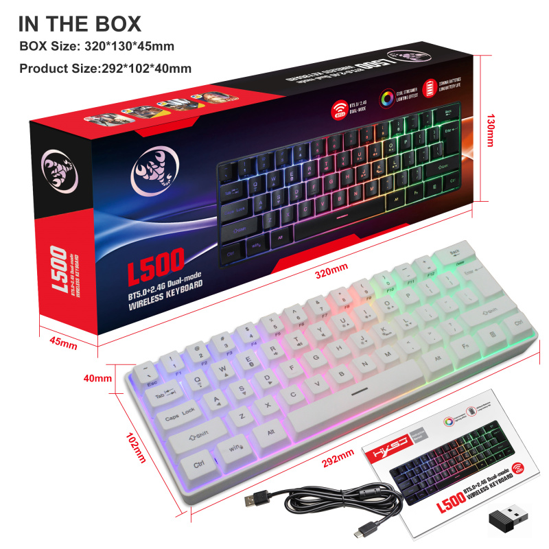 Wireless Gaming Keyboard 2200mAh LED Backlit Mini ... – Vicedeal