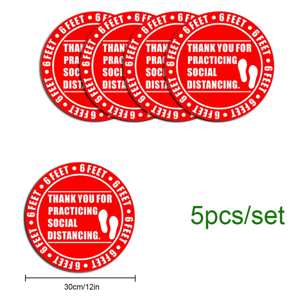 5pcs Social Distancing Floor Decals Safety Floor S... – Vicedeal
