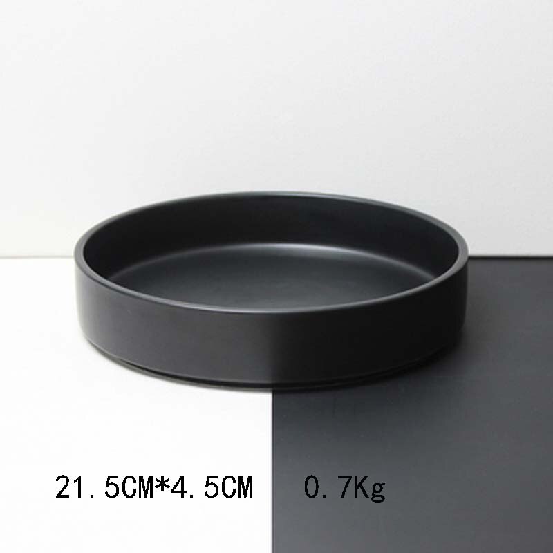 Western-style 8-inch shallow-mouth plate, stackabl... – Grandado