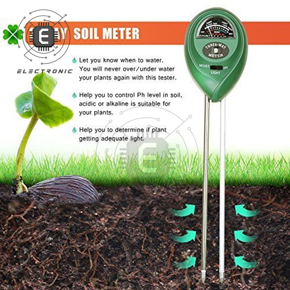 3 in 1 Soil Meter Moisture PH Sunlight Light Plant... – Grandado
