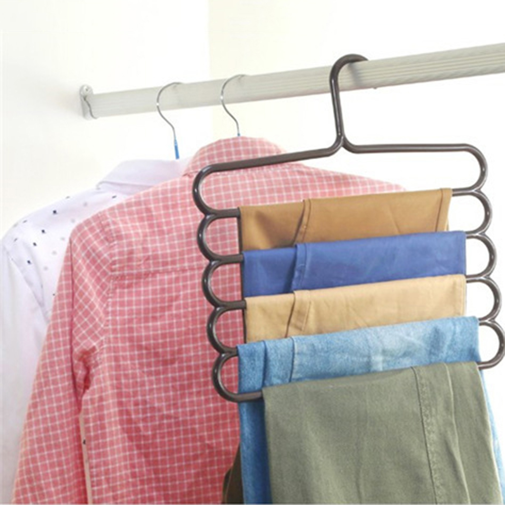 1 pcs Multi-purpose Clothes Hanger Practical 5 Lay... – Vicedeal