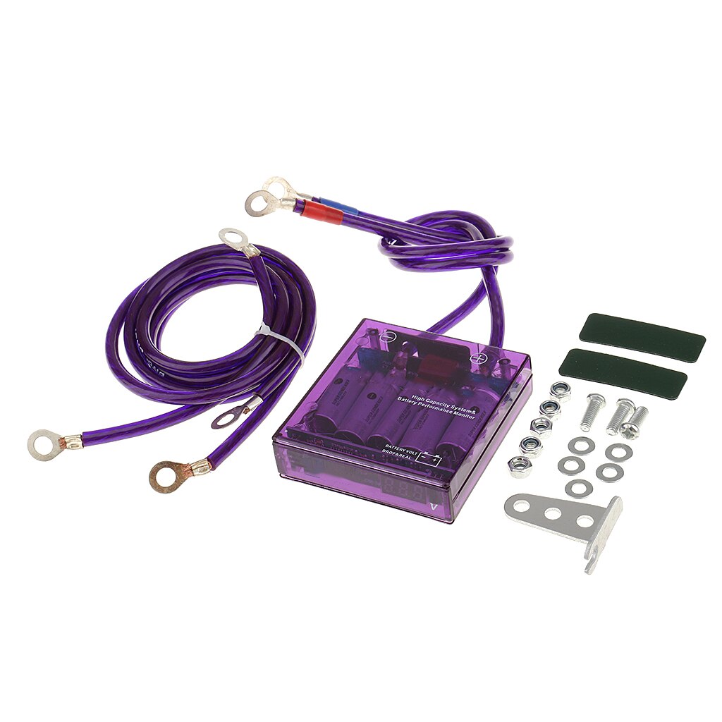 Purple Universal Fuel Saver Car Battery Voltage St... – Grandado