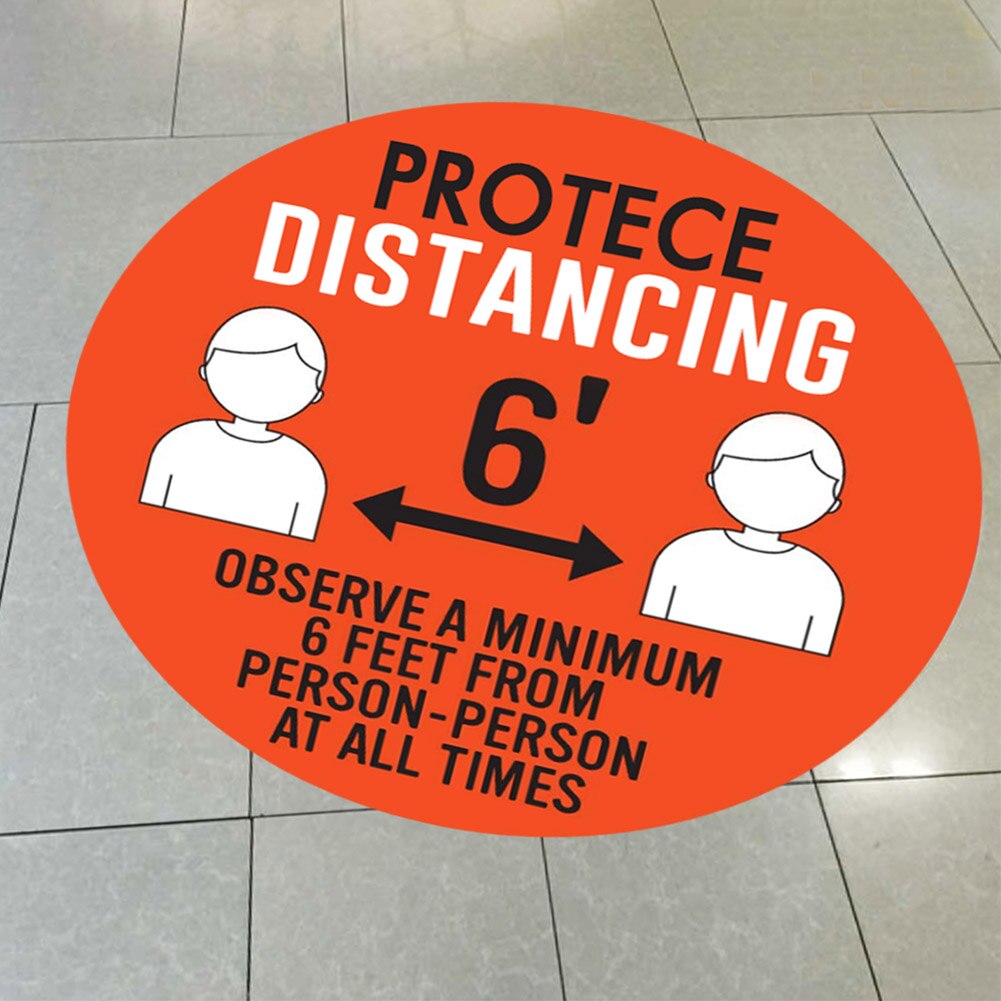 6ft Anti Slip Line Up Safety Decals Cue Social Dis... – Grandado