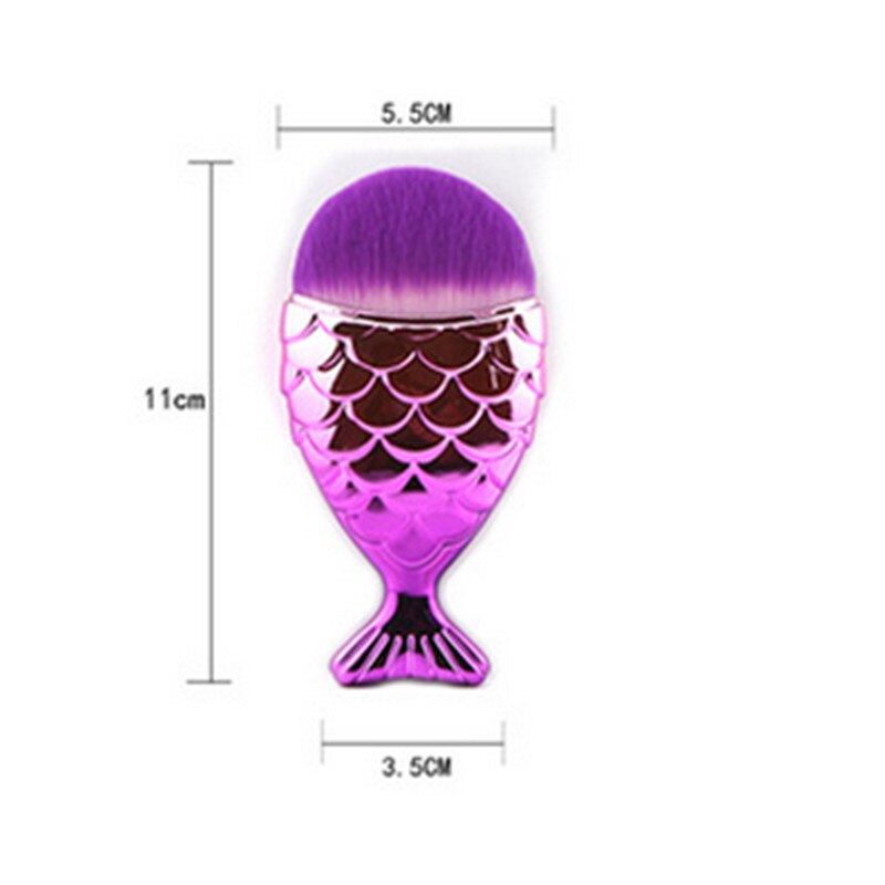 1Pc Mermaid Shape Makeup Brush Powder Blush Founda... – Grandado