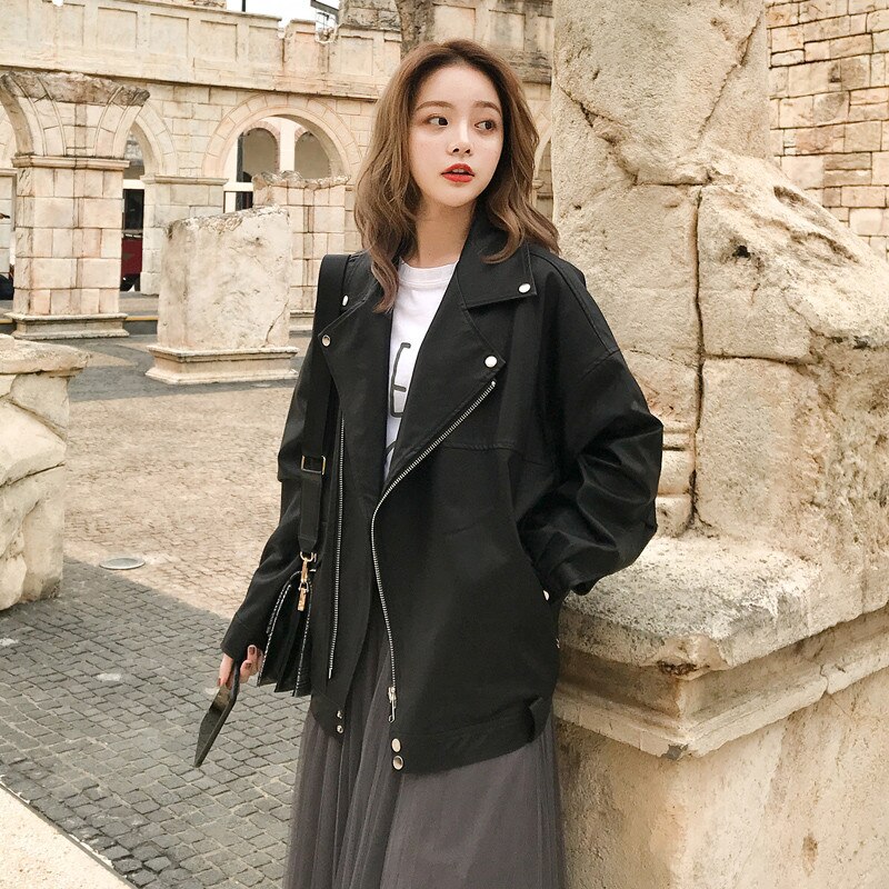 Aelegantmis Oversized Coat Women Faux Leather Jack... – Grandado