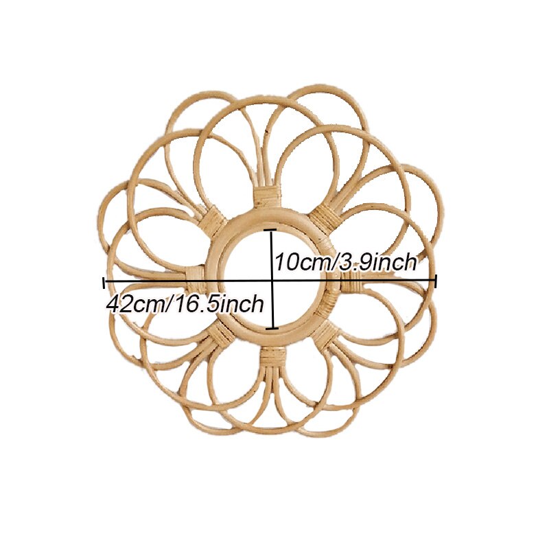 Rattan Frame Mirror Decor Wall Frames Art Deco Fra... – Grandado