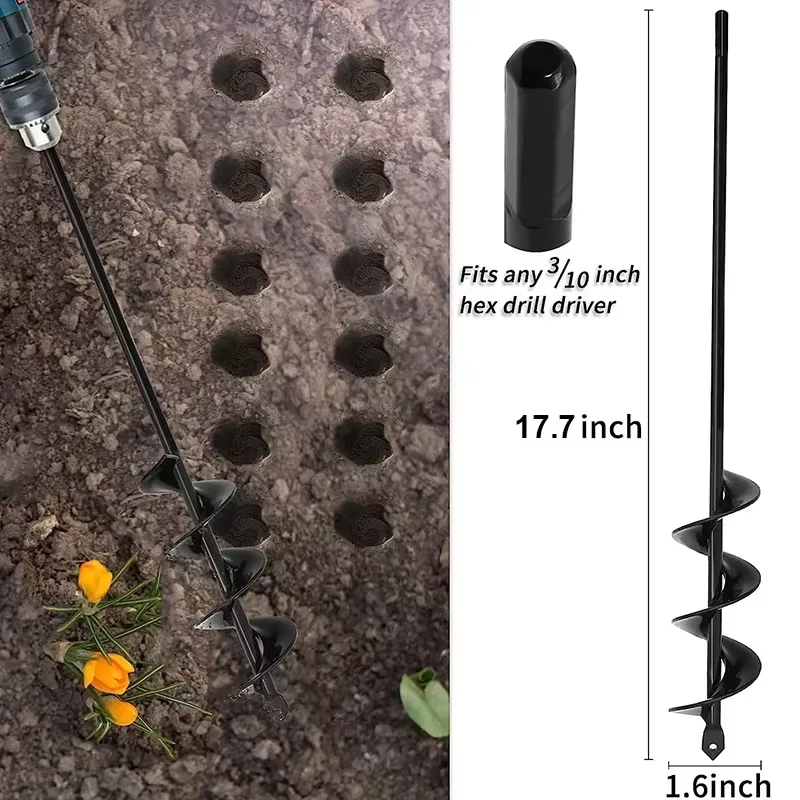 Garden Auger Drill Bit for Planting Solid Shaft Bu... – Grandado