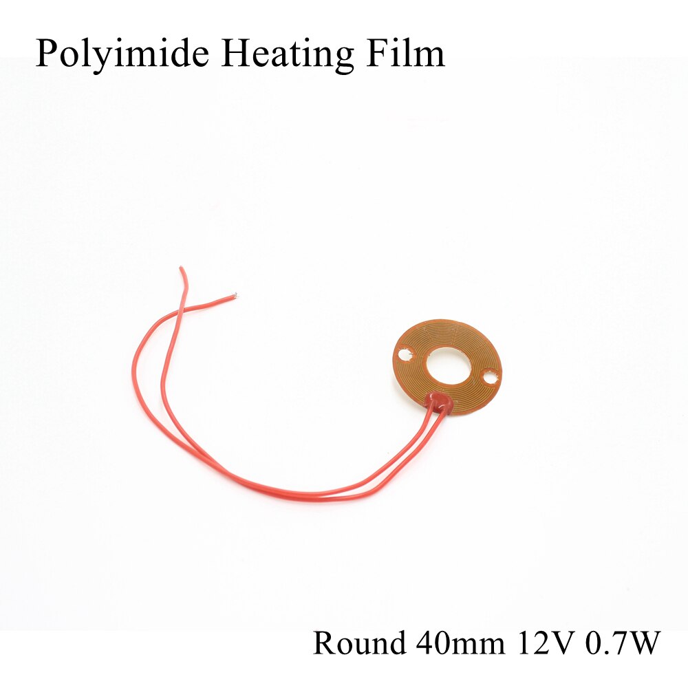 Round 40mm 12V 0.7W PI Heating Film Plate Polyimid... – Grandado