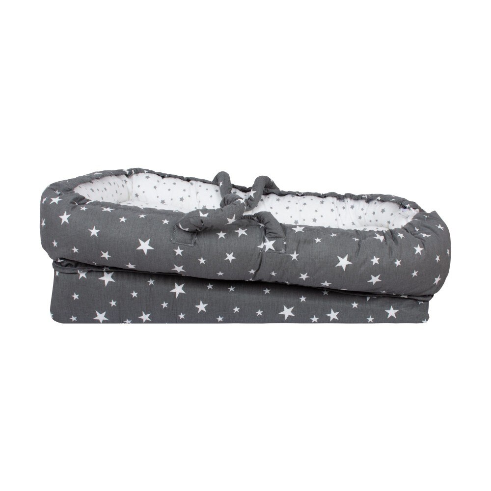 Dark Gray Color Star Pattern Mother So Baby Bed – Vicedeal