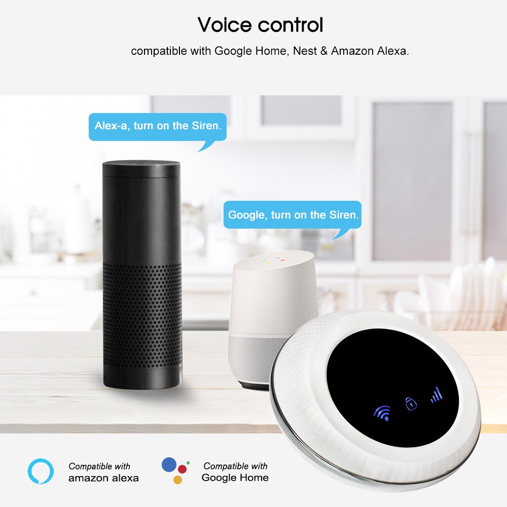 Tuya Smart WIFI GSM Alarm Host 433MHz Detectors PI... – Vicedeal