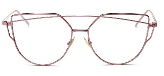vintage Cat Eye glasses clear lens men women gold ... – Grandado