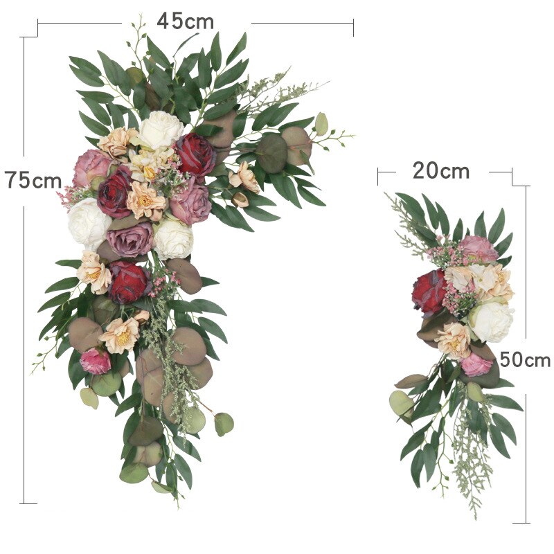 2PCS/Set Artificial Garland Wedding Arch Props Wel... – Grandado
