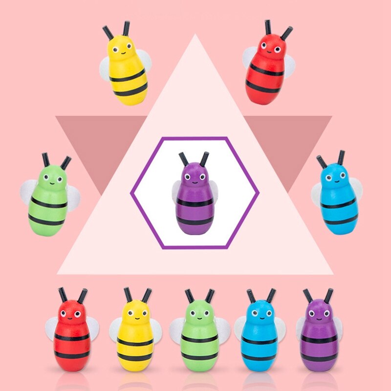 Wooden Beehive Game Bee Hive Toys Early Educationa... – Grandado