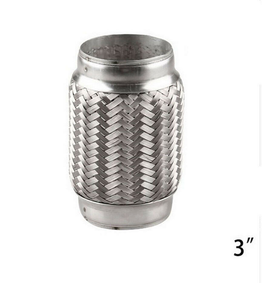 3" Inlet Car Exhaust Flex Pipe Stainless Steel Dou... – Grandado