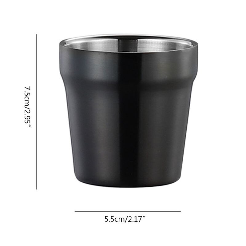 200ml 340 Stainless Steel Coffee Mug Double Wall B... – Vicedeal