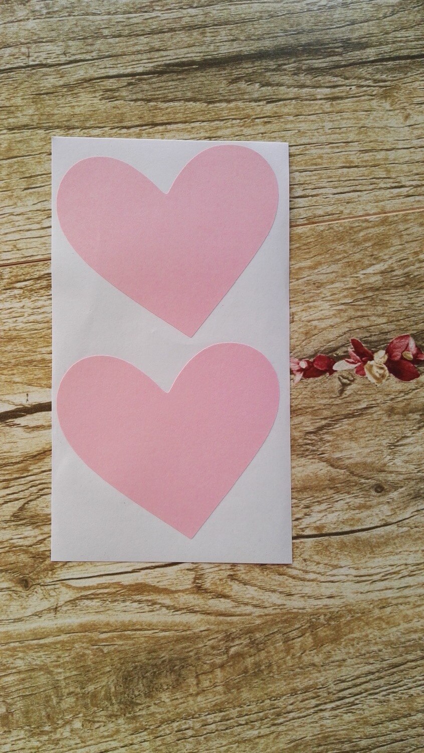 9x7.8cm Light pink sweet heart sticker – Vicedeal